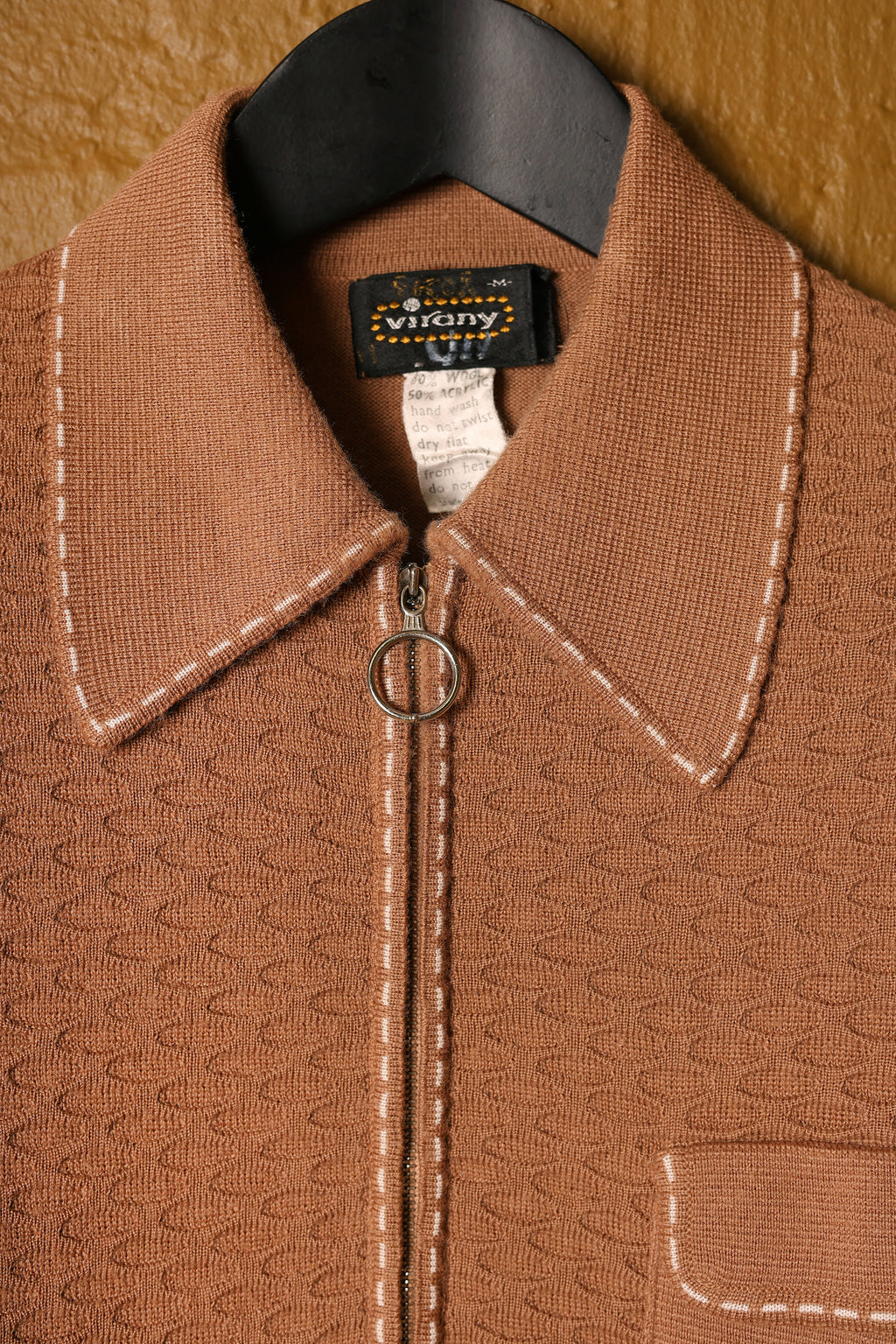 Caramel Zip Up Long Sleeve Knit (S) – Scott Fraser Collection