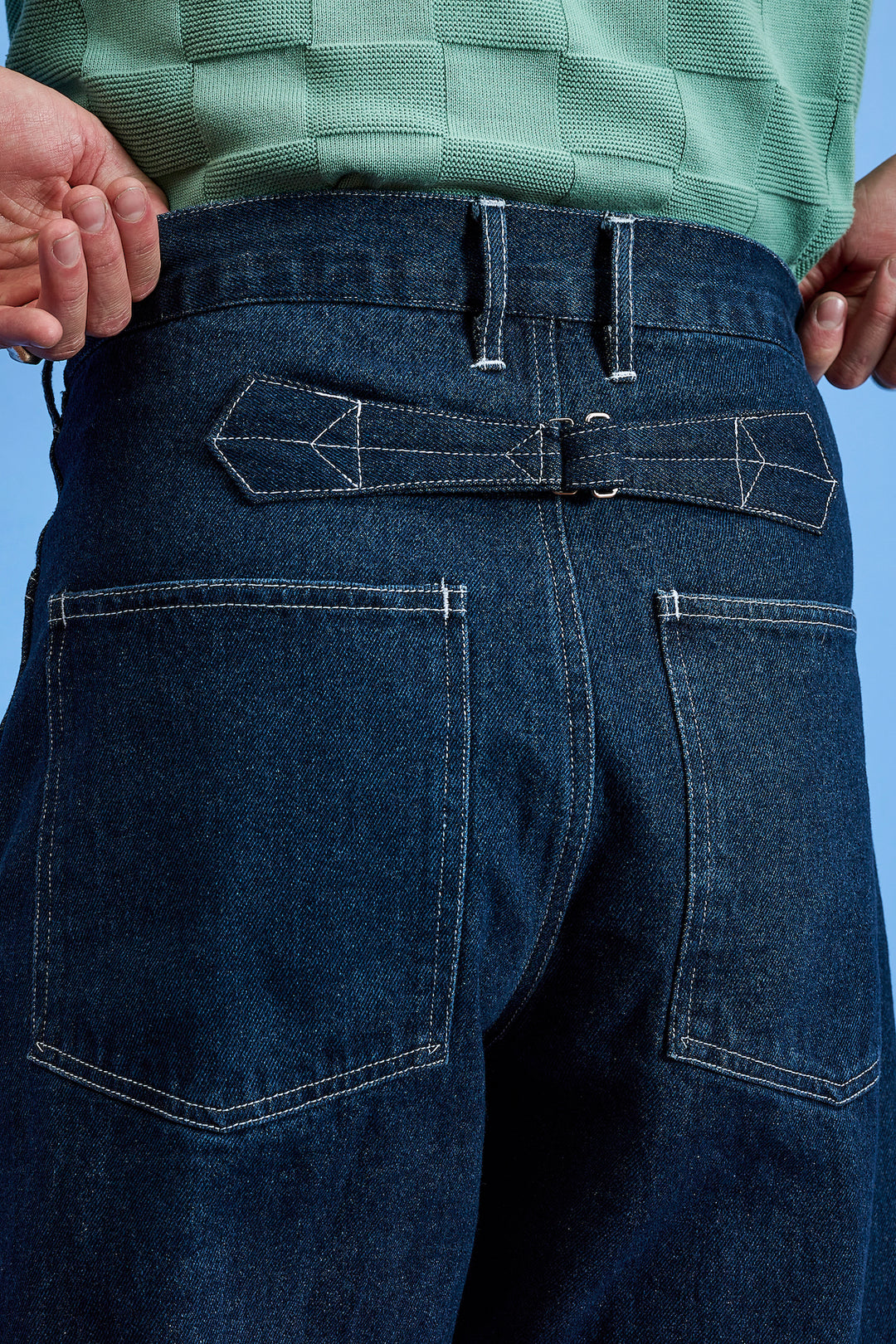 Patch pocket denim pants – Scott Fraser Collection