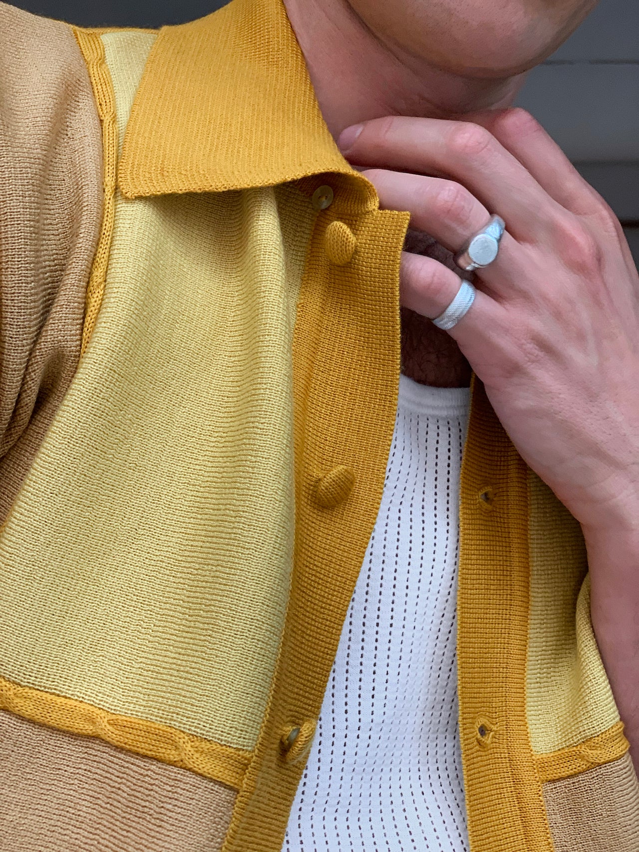 White perforated vest / undershirt (2pcs) – Scott Fraser Collection